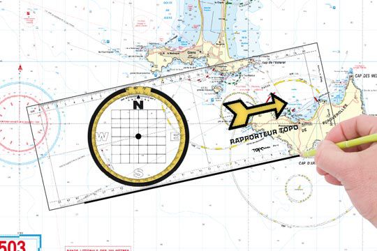 Comment reporter un relèvement avec la règle rapporteur
